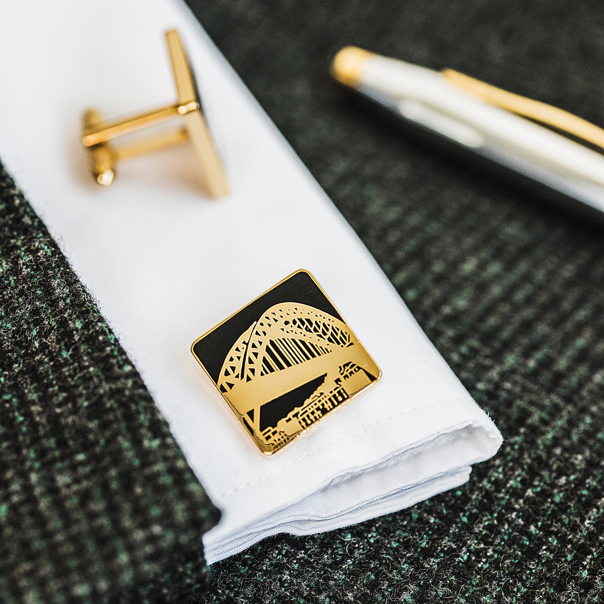 Newcastle Tyne Bridge Themed Cufflinks | North East Gifts | Powder ...